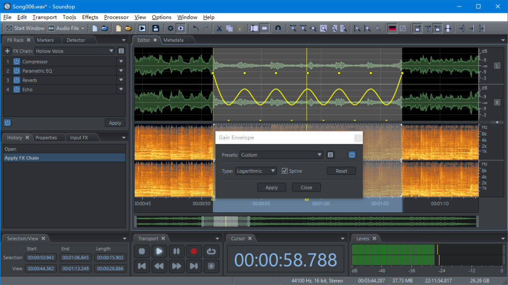 Soundop - Professional Audio Editing Software for Windows