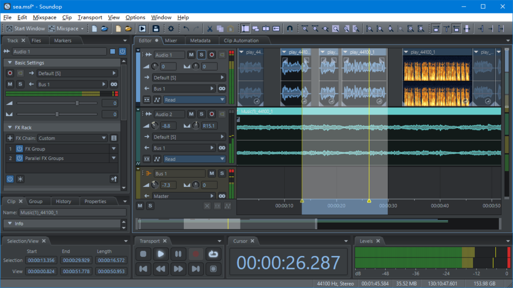 Soundop - Professional Audio Editing Software for Windows